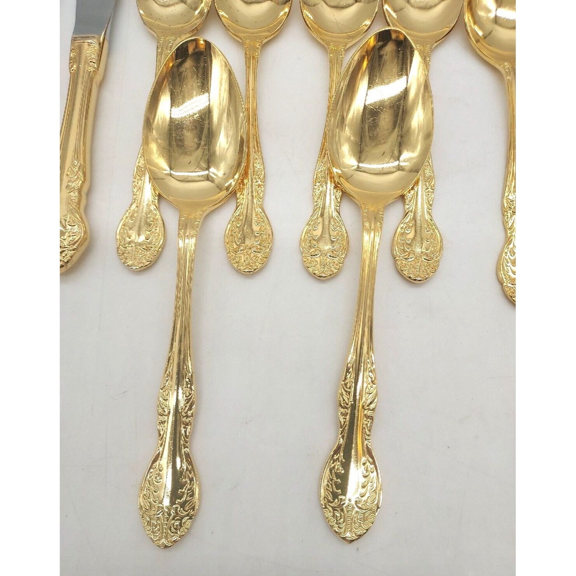 11 PCS Excel Japan Stainless Flatware Gold Electroplate - Etsy Canada