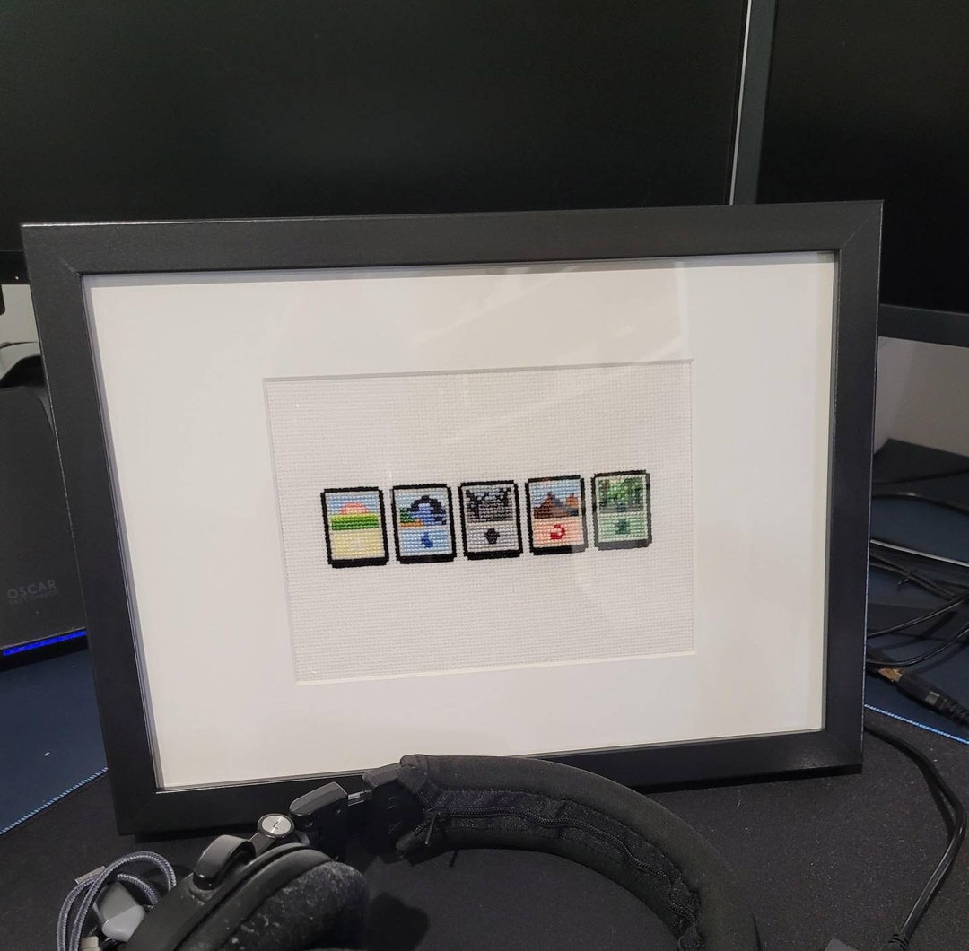 Pattern: Magic the Gathering, Mtg Basic Lands Cross Stitch (DIGITAL) - Etsy
