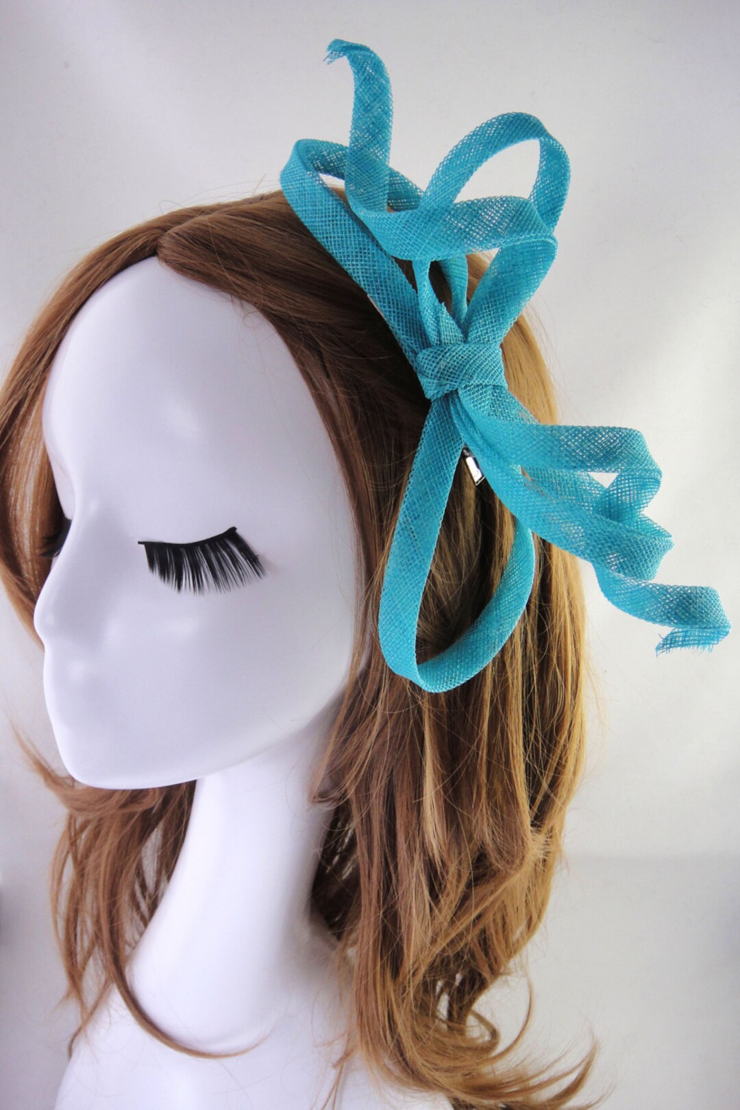 Millinery Fascinator, Blue Headpiece, Minimalist, Modern, Wedding ...