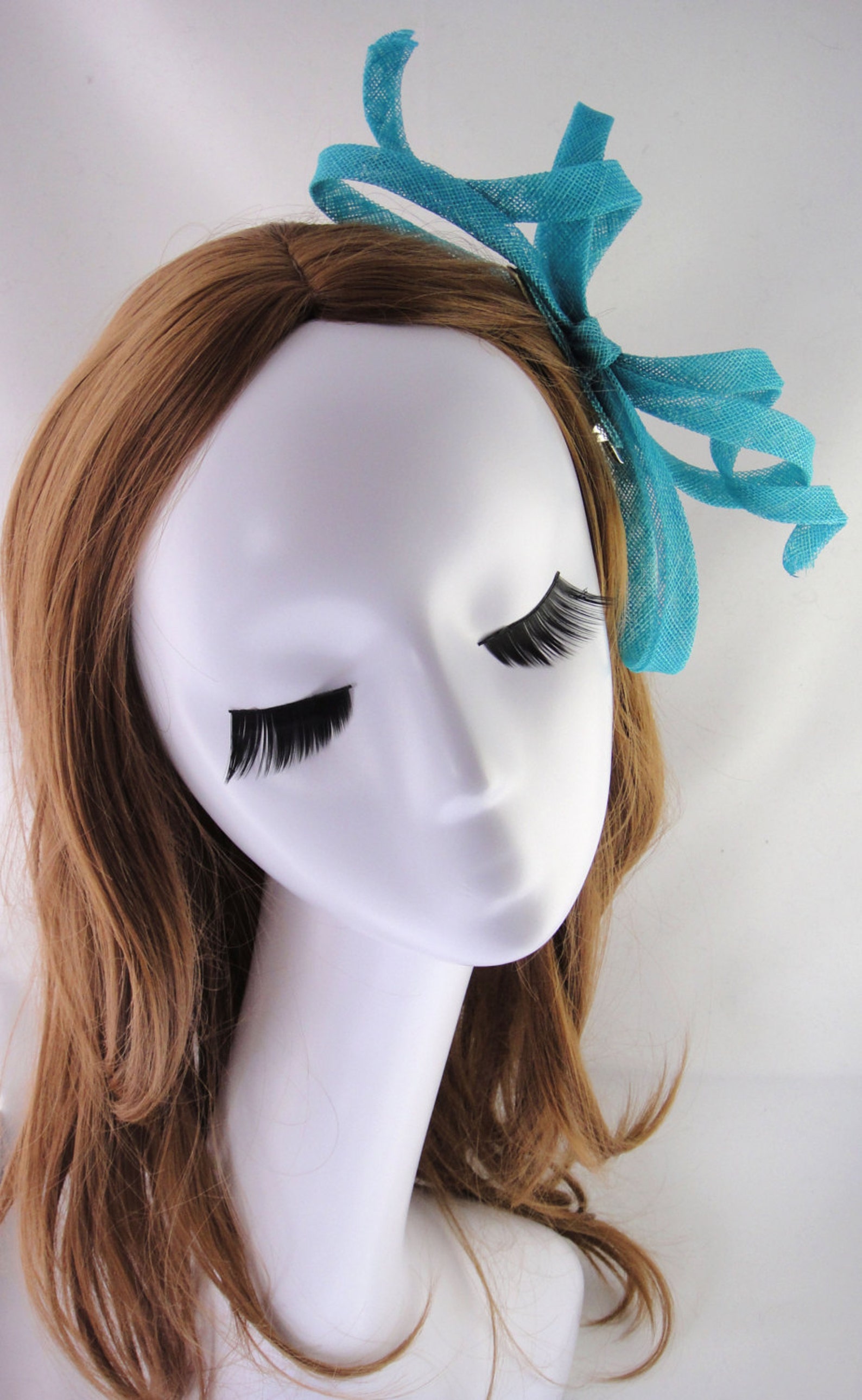 Millinery Fascinator, Blue Headpiece, Minimalist, Modern, Wedding ...