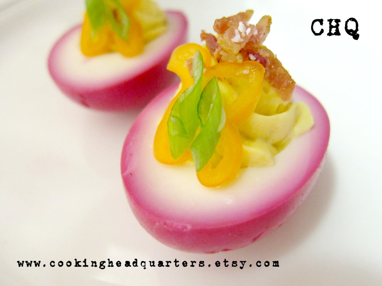 Fiery Pink Devils Recipe Deviled Eggs Recipes Homemade Appetizers ...