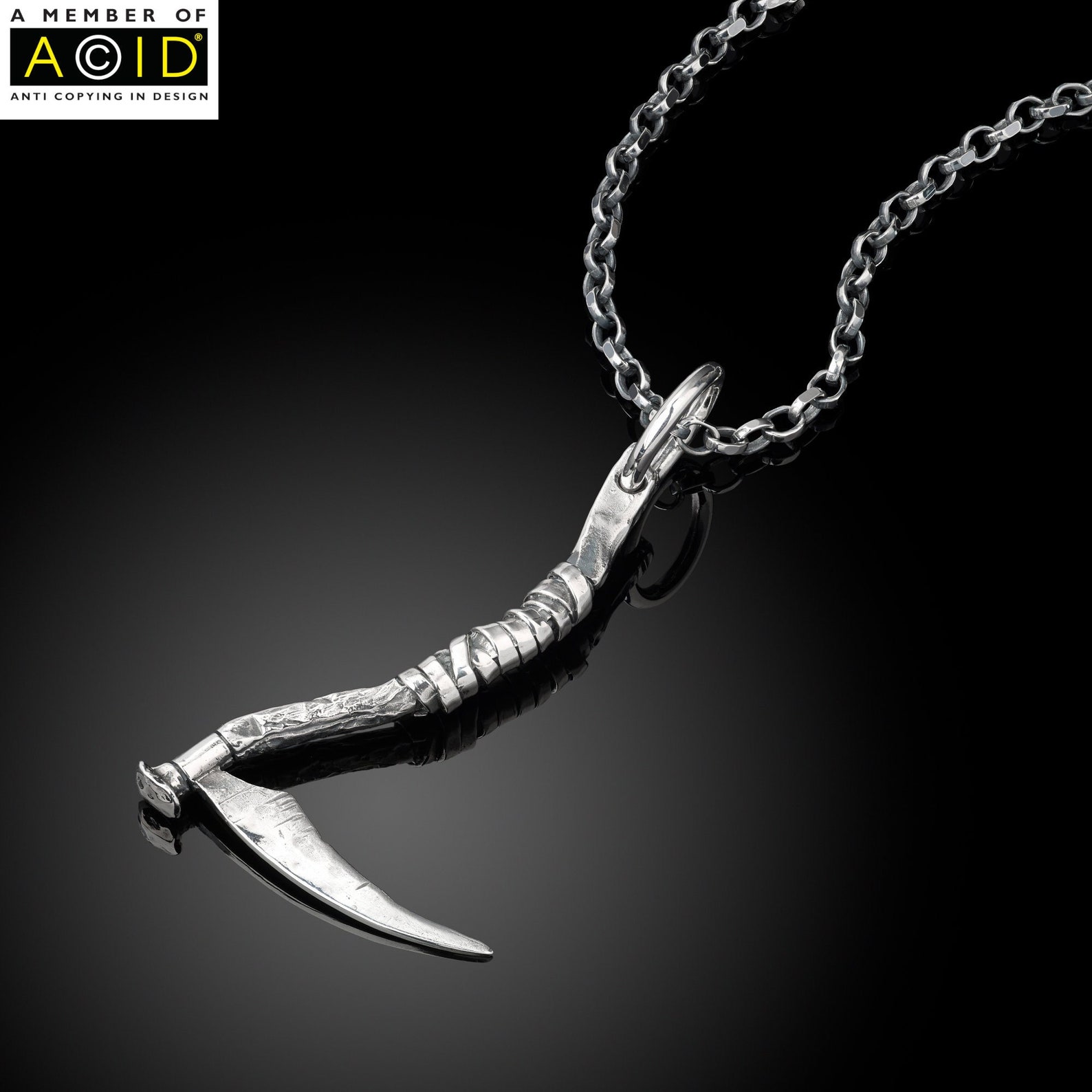 Scythe Pendant - Etsy