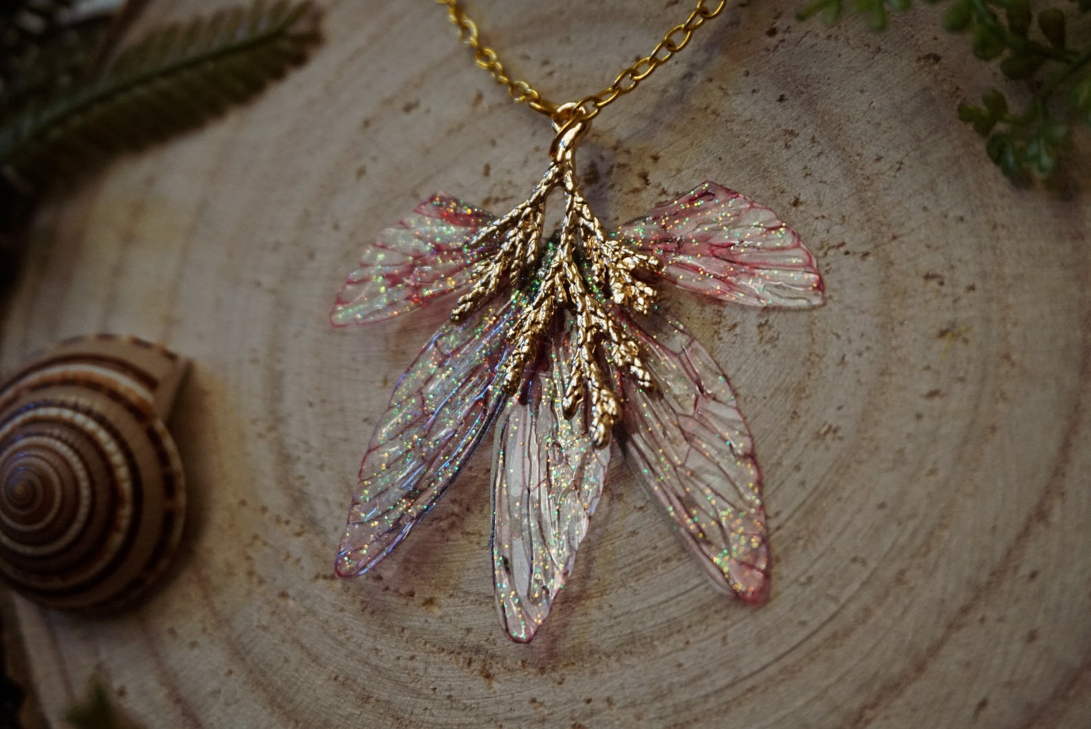 Branch Forest Sprite necklace red | Etsy