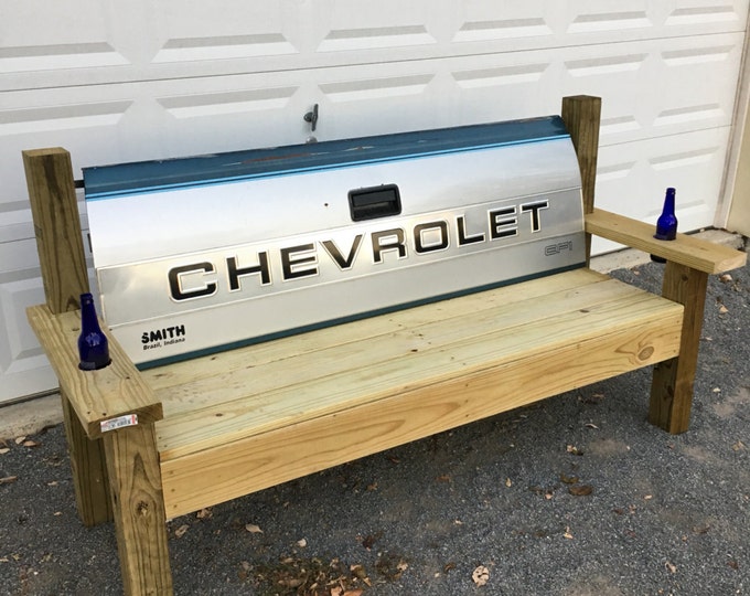 RESERVED: Chevrolet Truck Tailgate Bench - Handmade, Junkyard ...