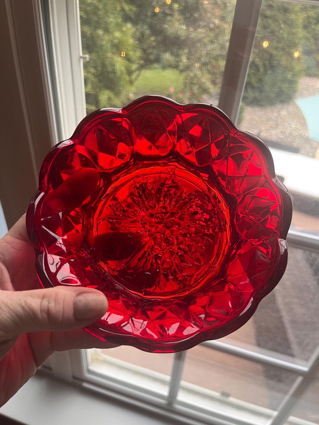 Fenton Vintage Ruby Red Bowl - Etsy