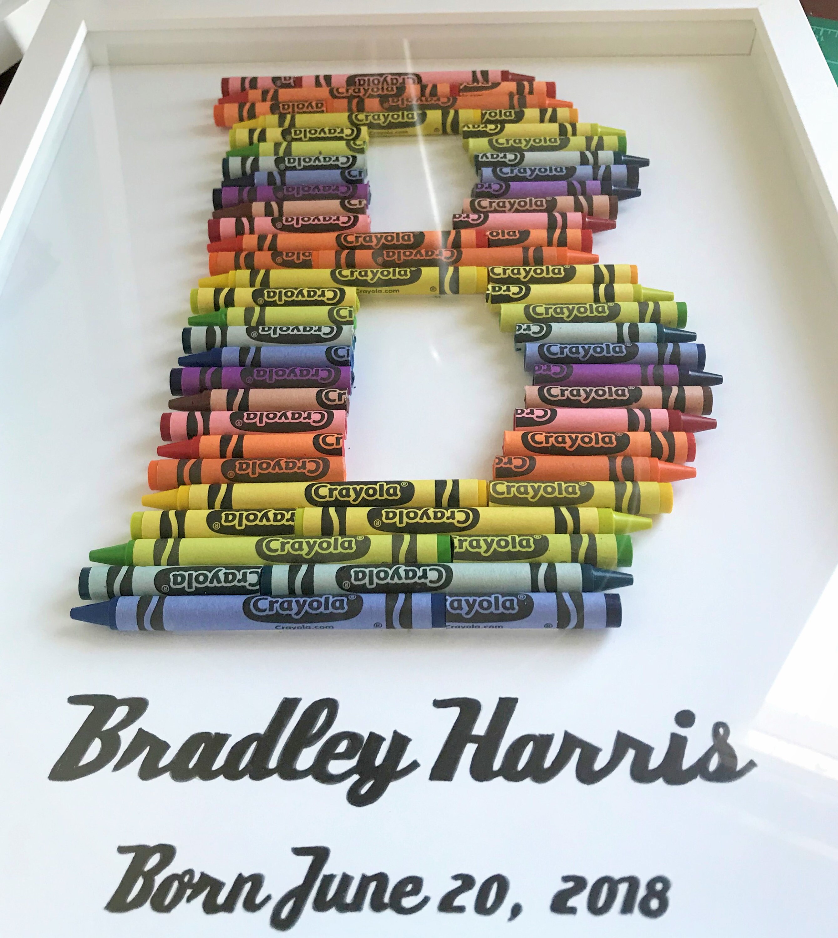 Handmade Teacher's Crayon Letter/ Name, 11"x14" Framed - Etsy