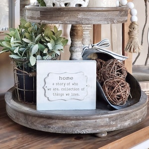 Home Sign Shelf Sitter Sign| Tiered Tray Sign| Home Decor. - Etsy