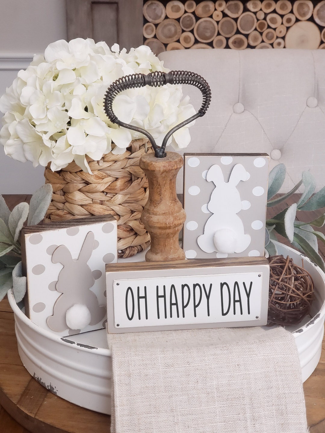 Oh Happy Day Sign Set of 3 |tiered Tray Sign| Tiered Tray Decor ...