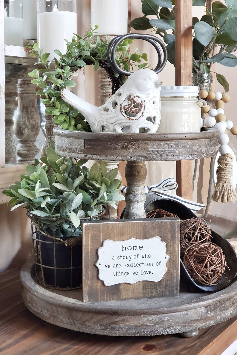 Home Sign Shelf Sitter Sign| Tiered Tray Sign| Home Decor. - Etsy