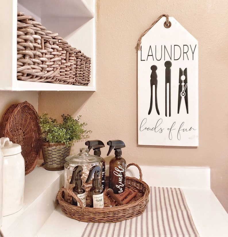 Laundry Loads of Fun Sign Made to Order Wooden Tag. - Etsy