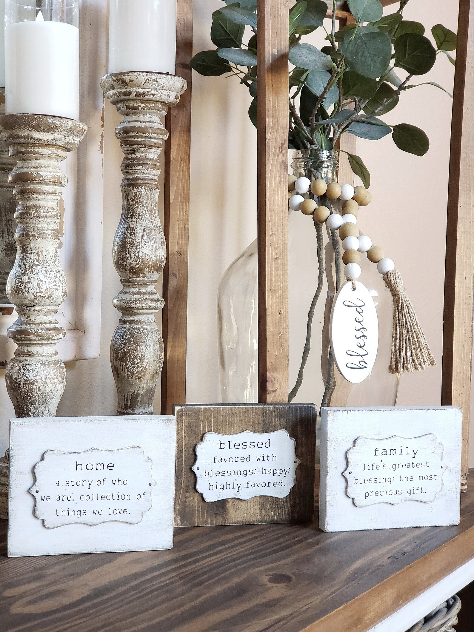 Home Sign Shelf Sitter Sign| Tiered Tray Sign| Home Decor. - Etsy