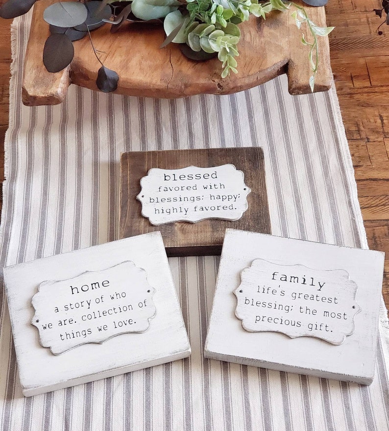 Home Sign Shelf Sitter Sign| Tiered Tray Sign| Home Decor. - Etsy