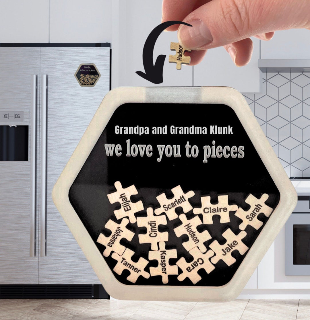 Gift for Grandparents Mothers Day Gifts Personalized Puzzle Names ...