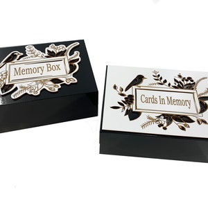 Memory Box, Cards in Memory of a Loved One; Holds Funeral Cards ...