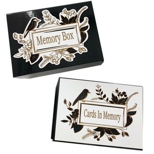 Memory Box, Cards in Memory of a Loved One; Holds Funeral Cards ...