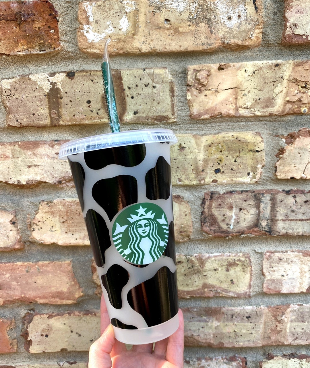 Personalized Cow Print Starbucks Cold Cup, Custom Starbucks Cup, Cow ...