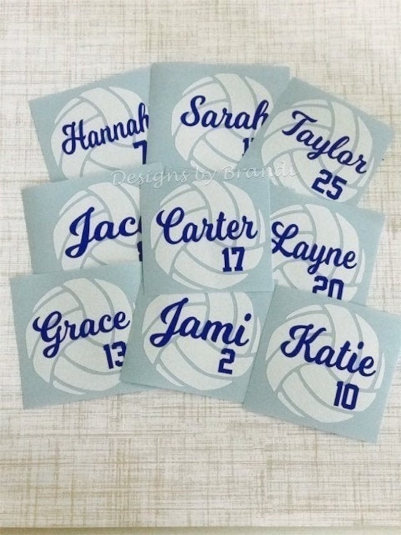 Personalized Volleyball Decal, Volleyball Monogram, Volleyball Decal ...