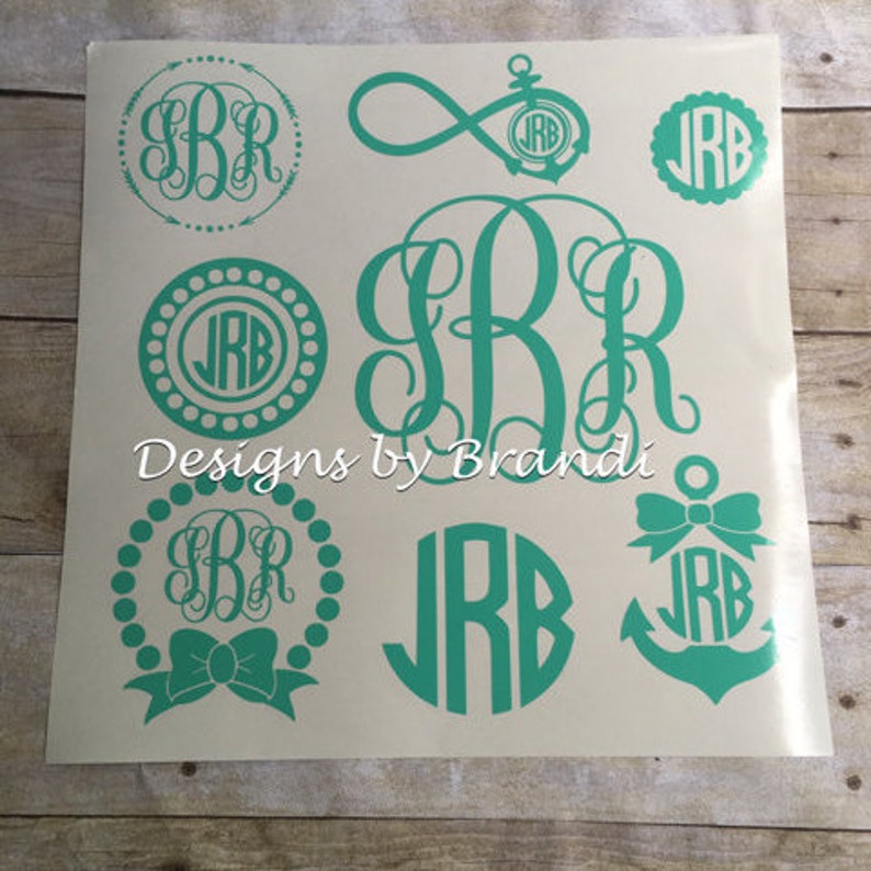 Monogram Sample Pack / Girly Monogram Sample Sheet / 8 - Etsy