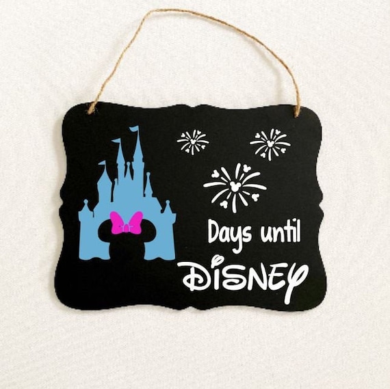 Disney Chalkboard Disney Countdown Sign Minnie Mouse | Etsy