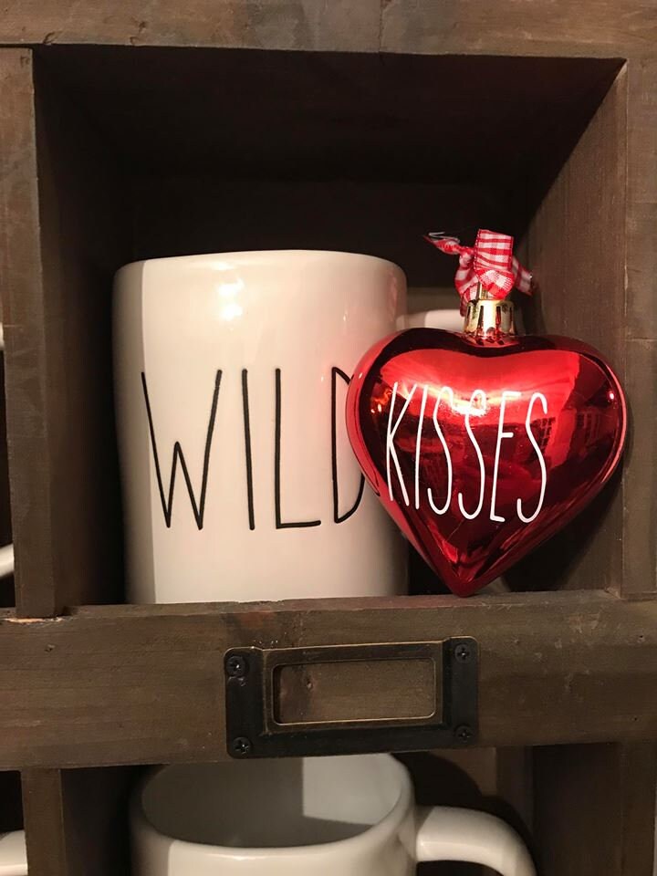 Rae Dunn Inspired Valentine Ornament Set of 6 | Etsy