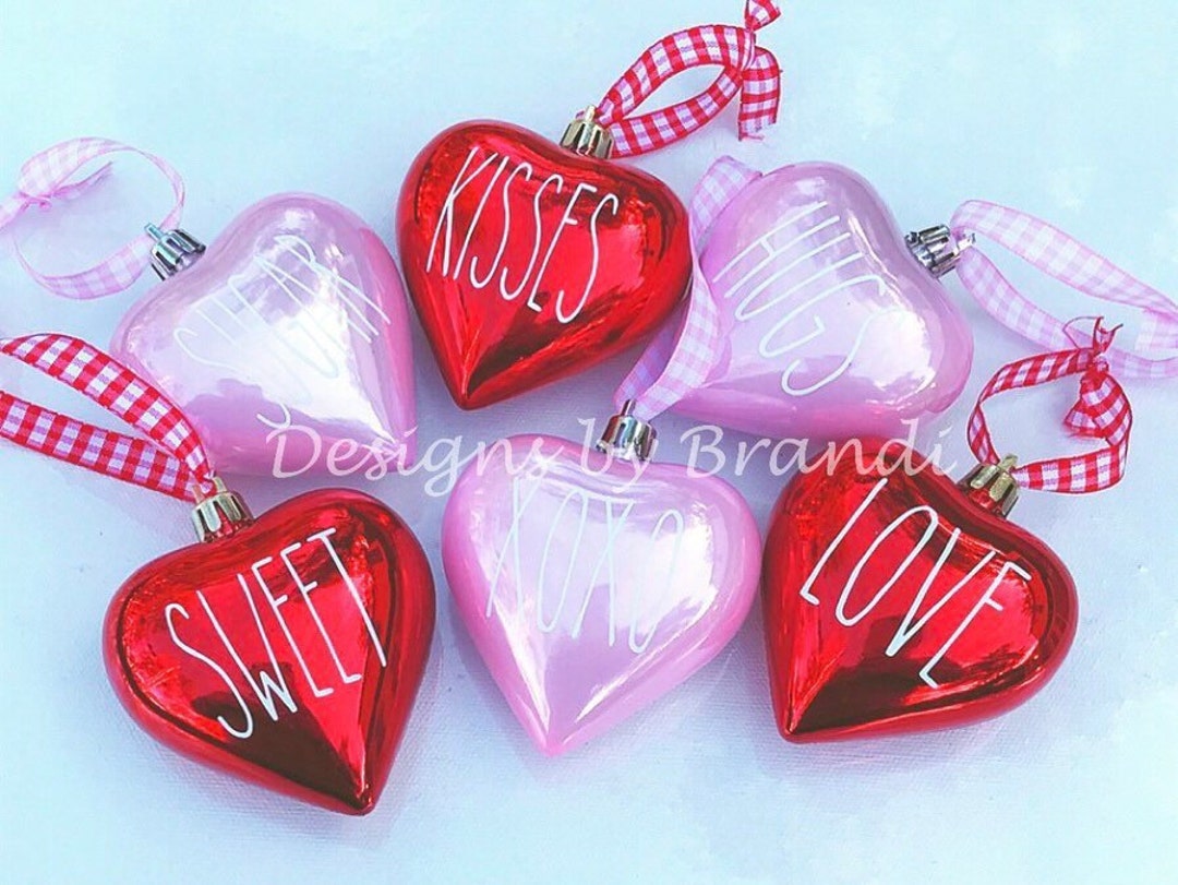 Rae Dunn Inspired Valentine Ornament Set of 6 - Etsy