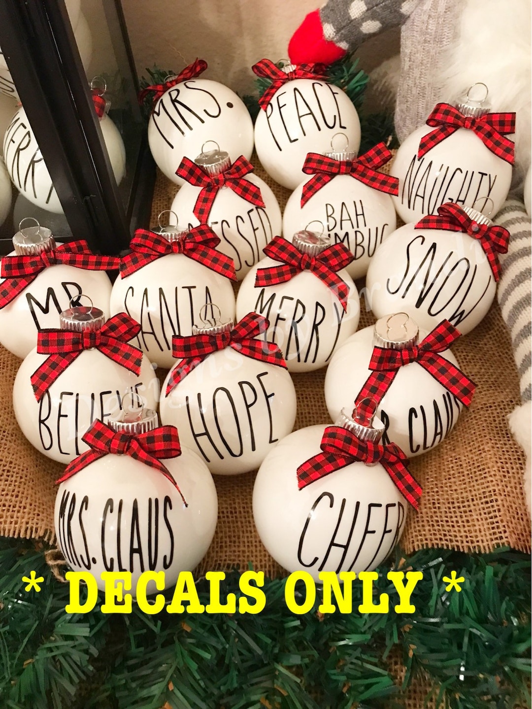 Rae Dunn Inspired DECALS // Farmhouse Decals // DECALS ONLY - Etsy