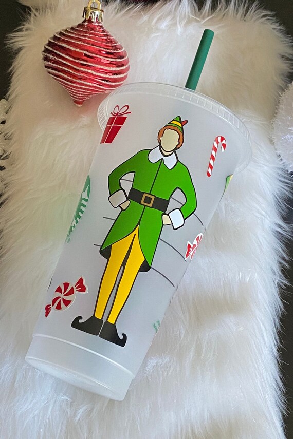 Elf Starbucks Cold Cup Starbucks Cup Buddy the Elf | Etsy