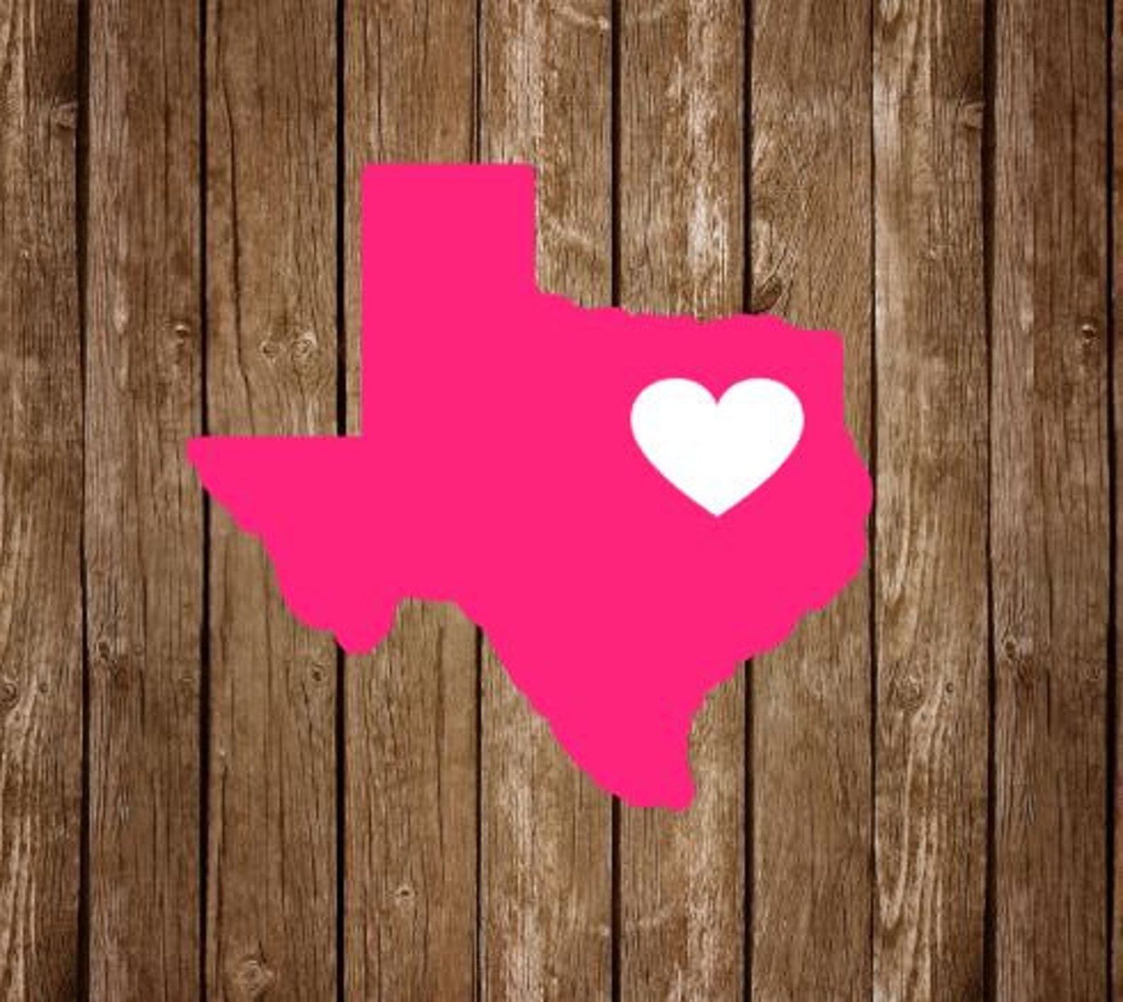 Texas Heart Decal // Texas Love Decal // Texas Car Decal // - Etsy
