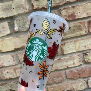 Personalized Fall Starbucks Reusable Cup, Fall Starbucks Cold Cup ...