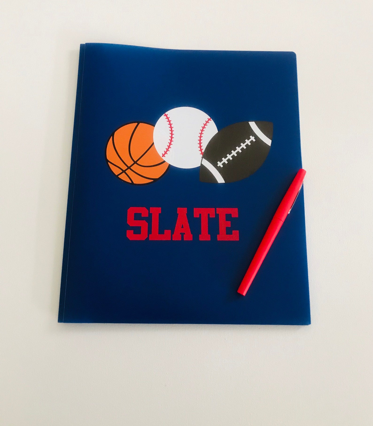Sports Personalized Folder // Baseball Folder // Personalized | Etsy