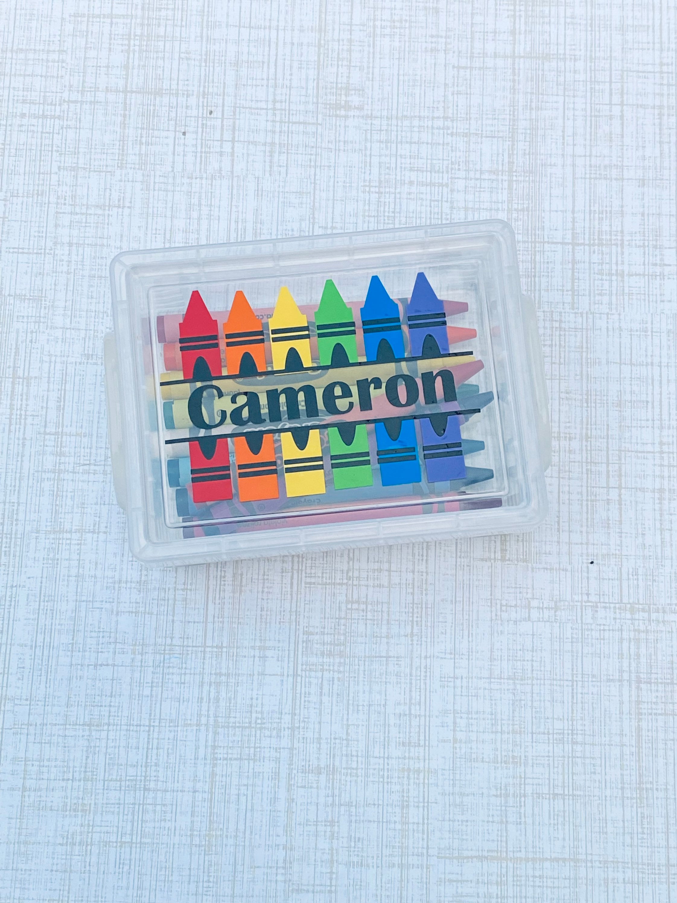 Personalized Crayon Box / Personalized School Supplies / Back - Etsy