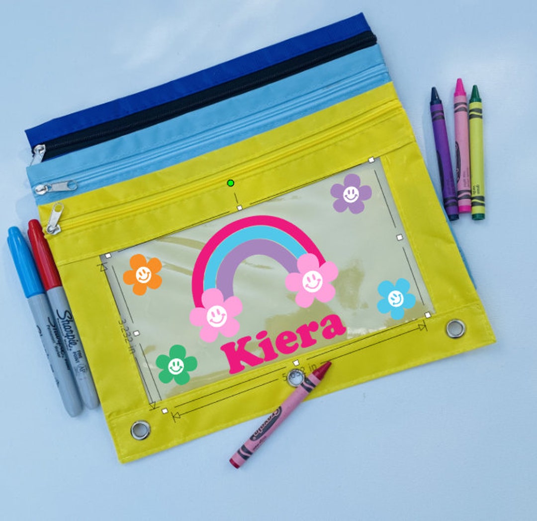 Rainbow Pencil Pouch / Personalized Pencil Bag / Rainbow Pencil Bag ...