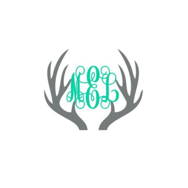 Deer Antler Monogram - Etsy