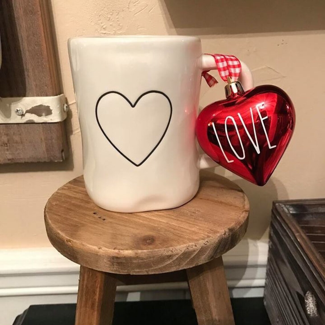 Rae Dunn Inspired Valentine Ornament Set of 6 | Etsy