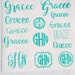 Monogram Decal Sheet / Name Decal Sheet / 14 Personalized - Etsy