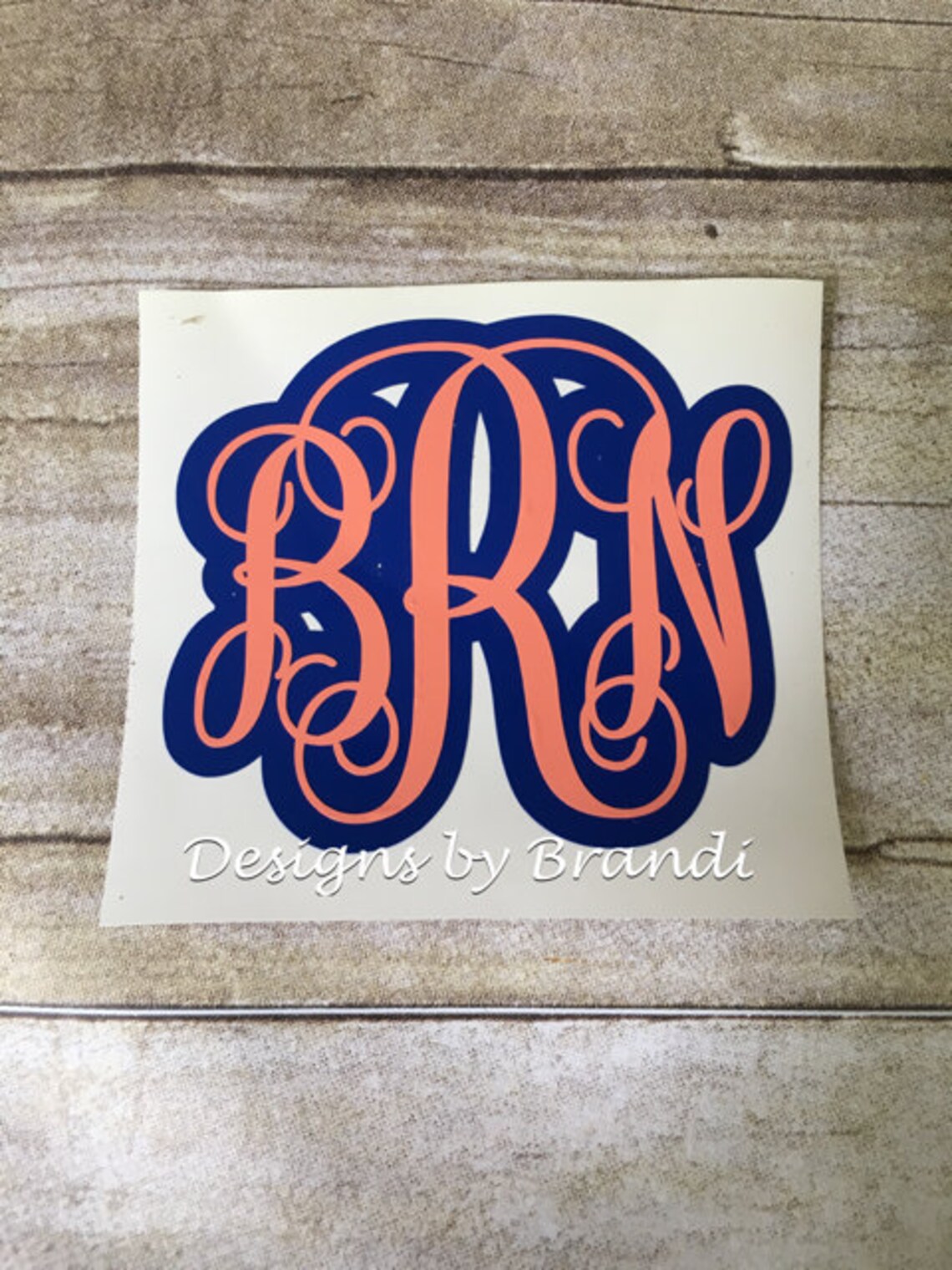 Double Layer Monogram Double Layer Decal Car Decal Monogram - Etsy