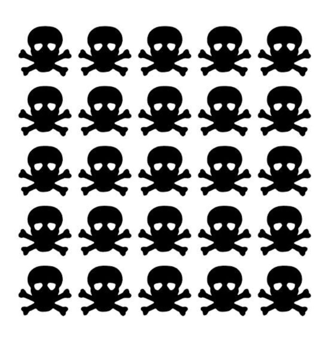 Skull and Crossbones Tanning Decals / Tanning Stickers / Tanning Bed ...