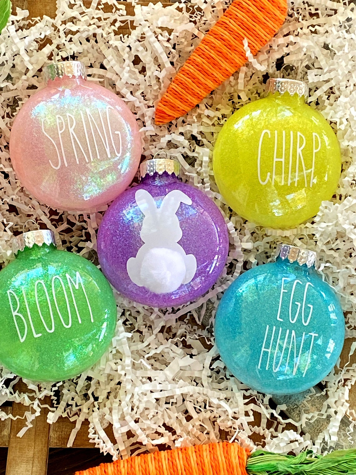 Rae Dunn Inspired Easter Ornament Set of 5 / Easter Tree / Easter Decor ...