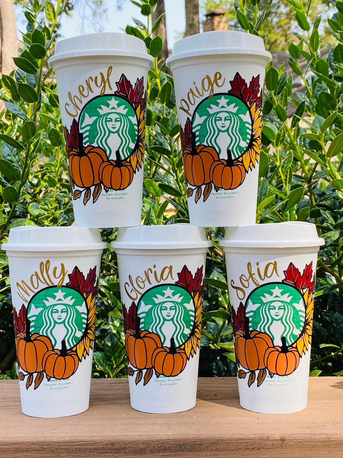Personalized Fall Starbucks Reusable Cup, Fall Starbucks Hot Cup ...