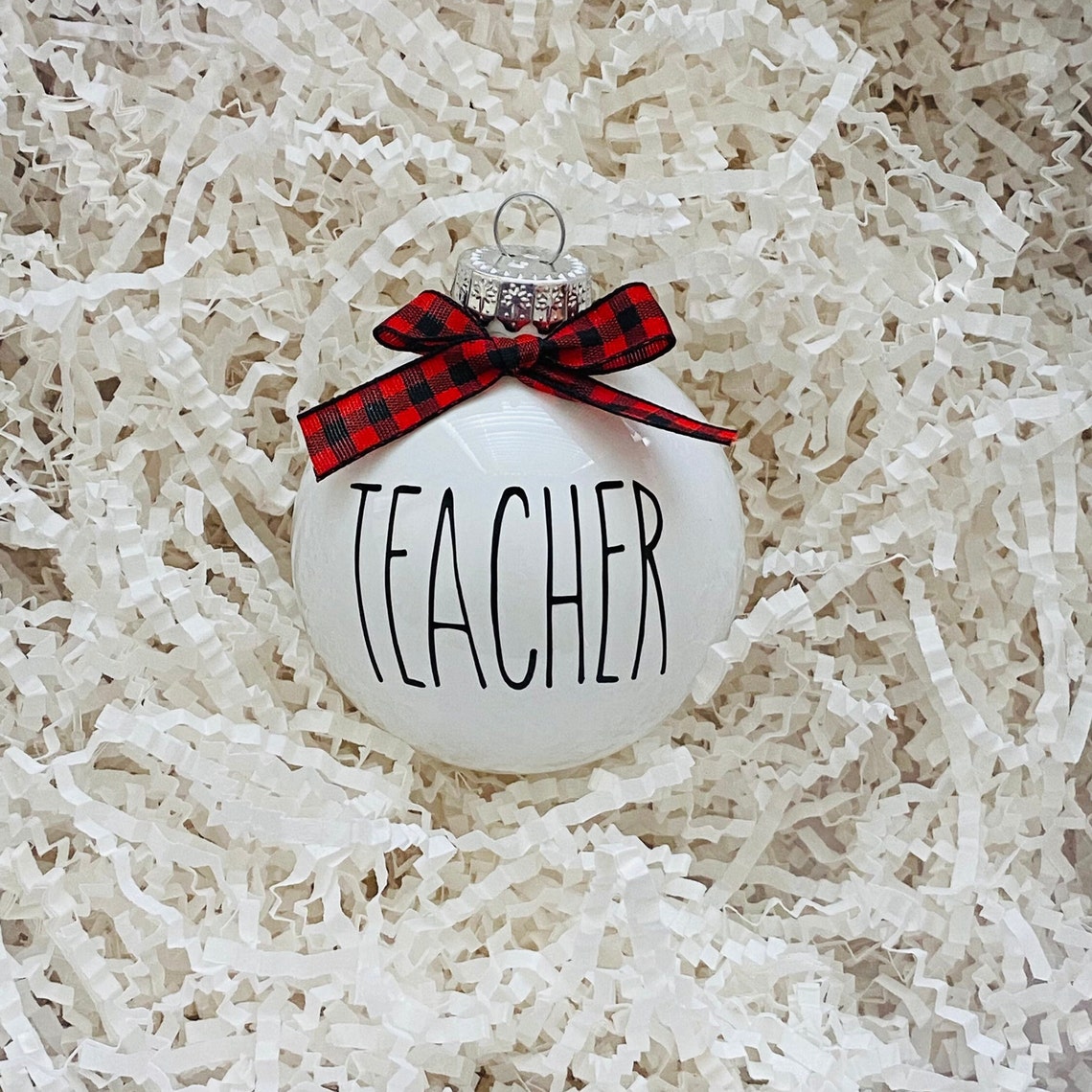 Rae Dunn Inspired Ornament / Teacher Ornament / Teacher / - Etsy