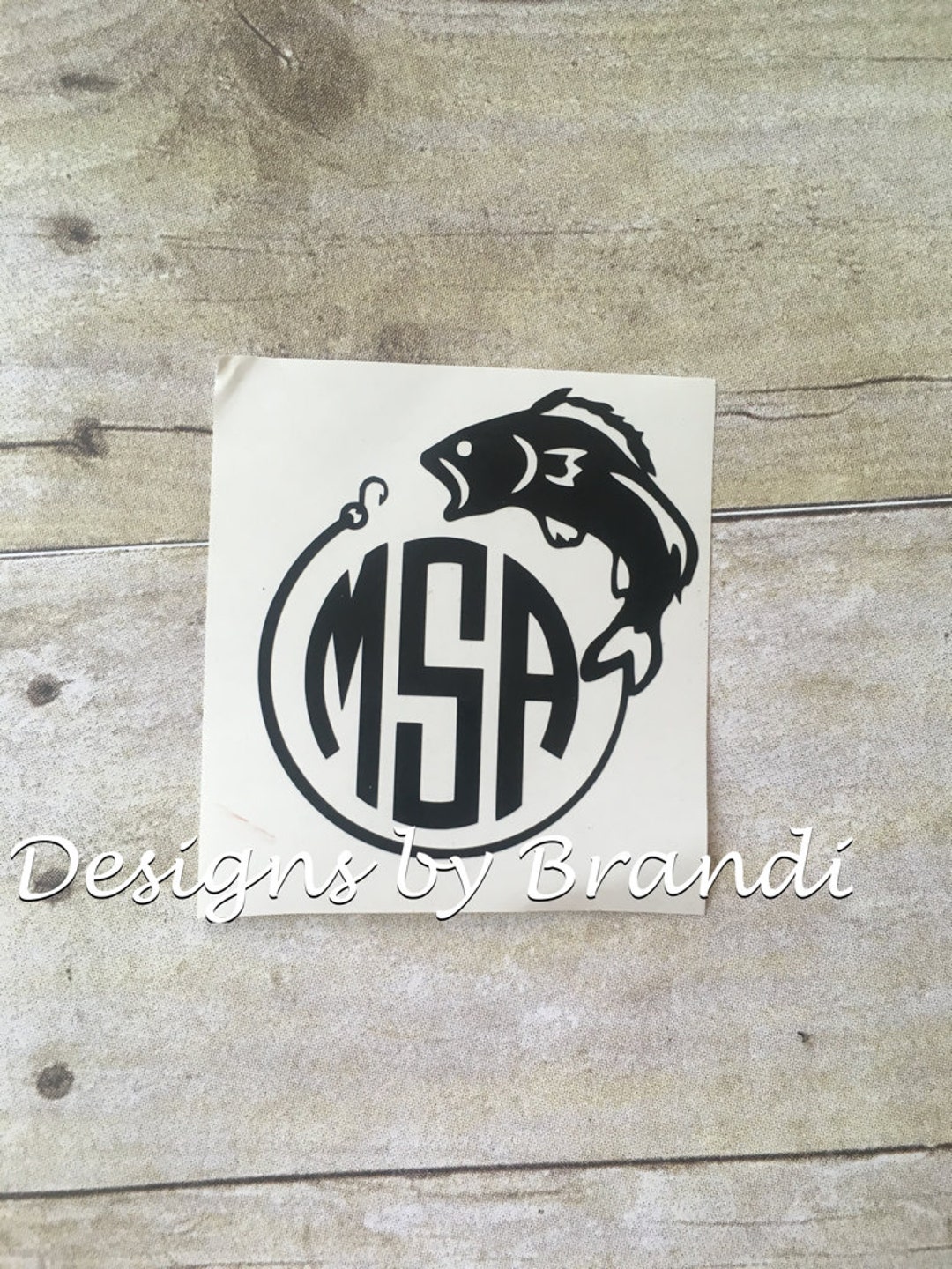 Fishing Monogram, Fisherman Monogram, Fishing Decal, Fisherman Decal ...