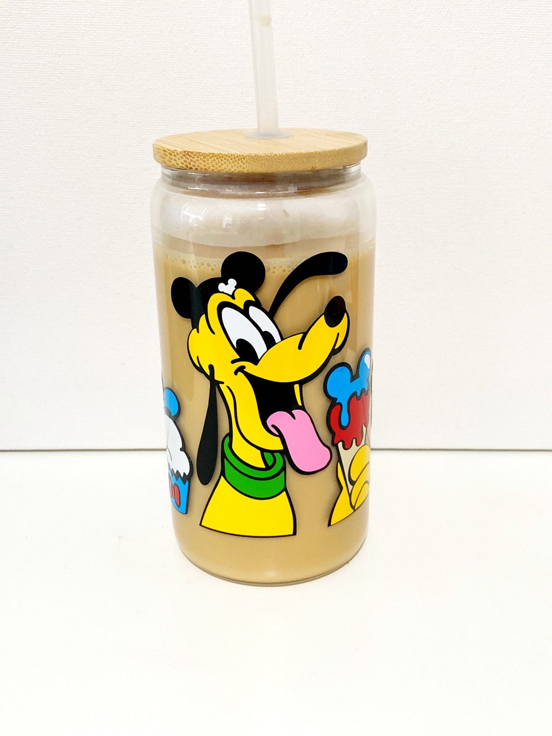 Pluto Snacks Glass Cup, Pluto Glass Can, 16oz Libby Glass Can, Pluto ...