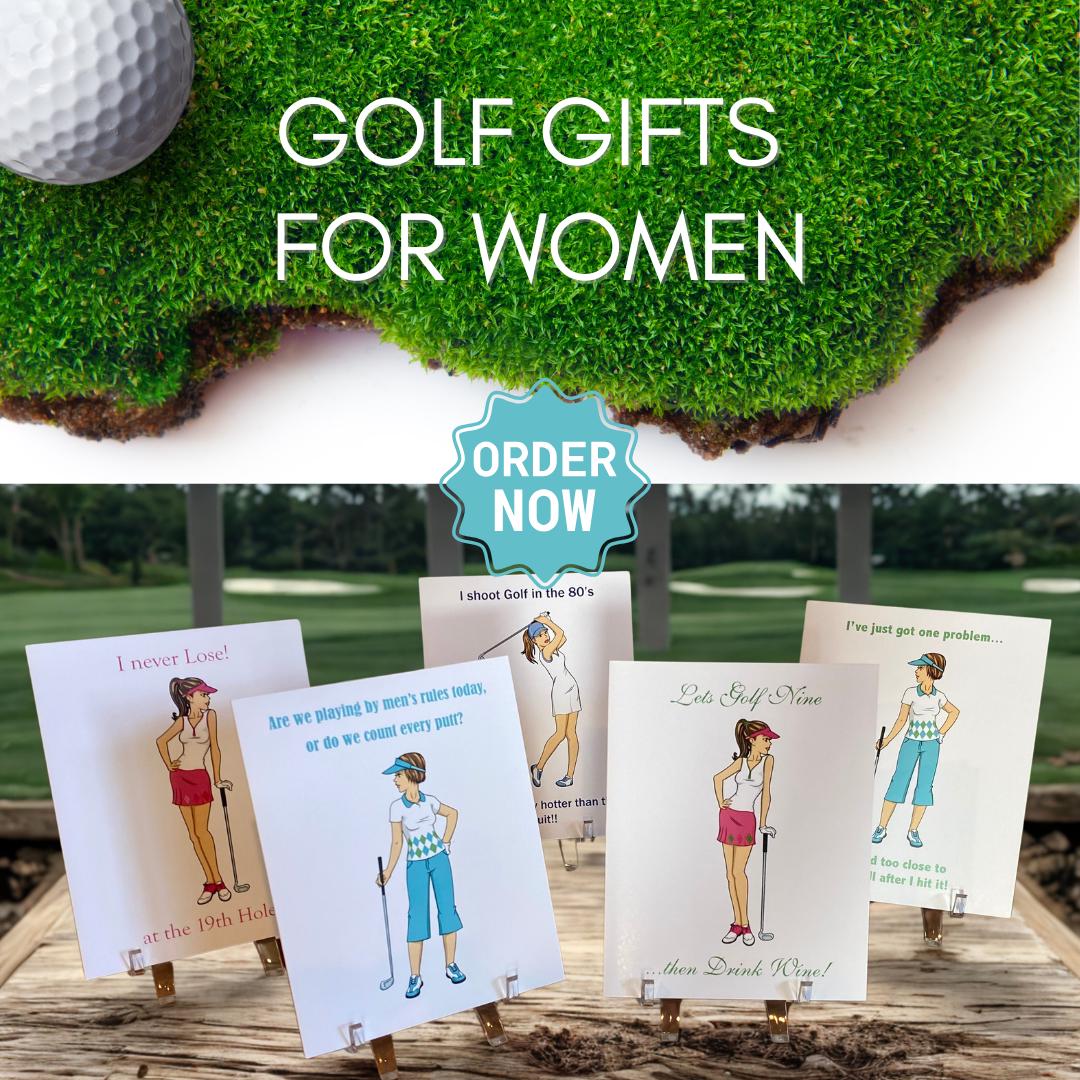 Funny Golf, Golf Gifts for Women, Golf Note Cards, Women Blank Note ...