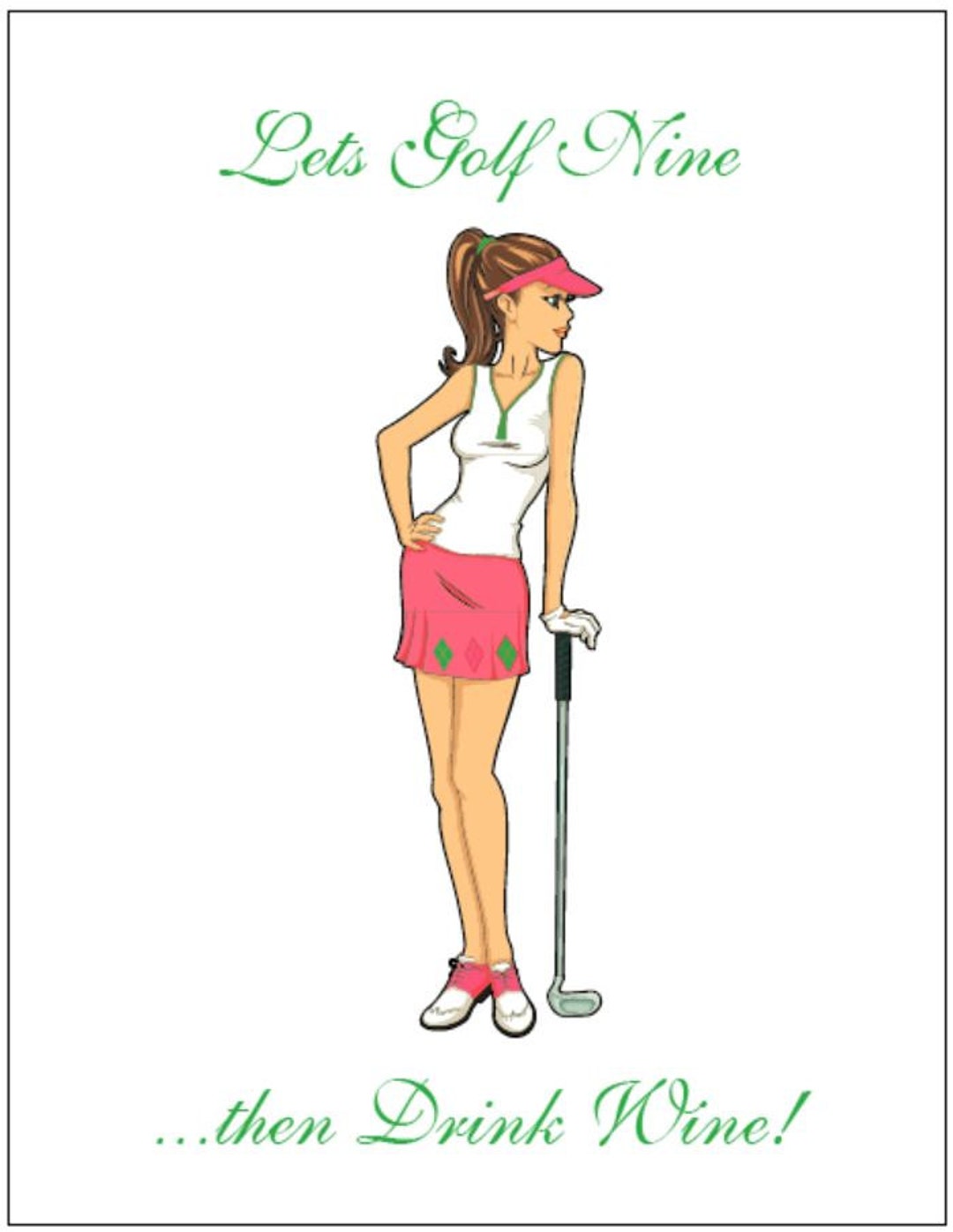 Golf Cards, Golf, Note Cards, Ladies Golf Note Cards, Women, Blank Note Card Set, Funny Ladies ...