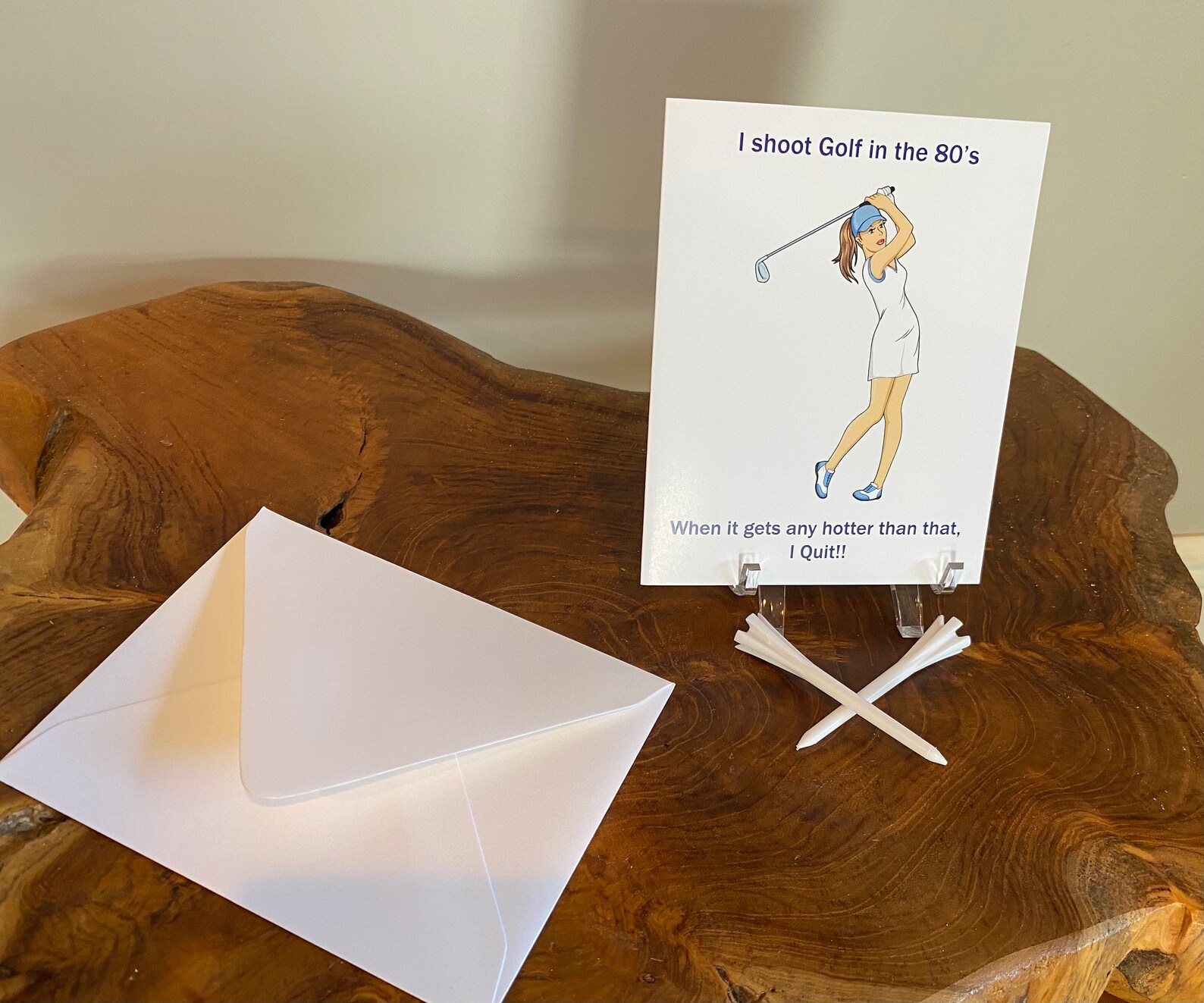 Lady Golf Cards, Golf Thank You Notes, FREE SHIPPING, Blank Note Card ...