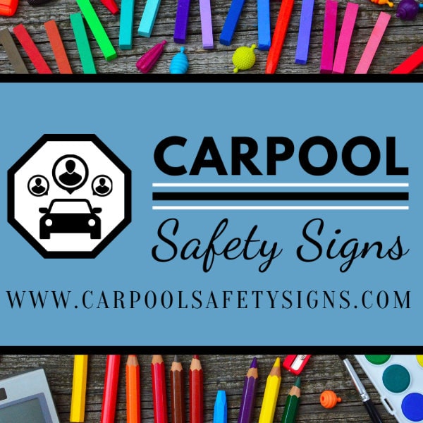 Car Pool Signs Carpool Lane Sign Carpool Pick up After School Sports Player Sign Car Rider Signs ...