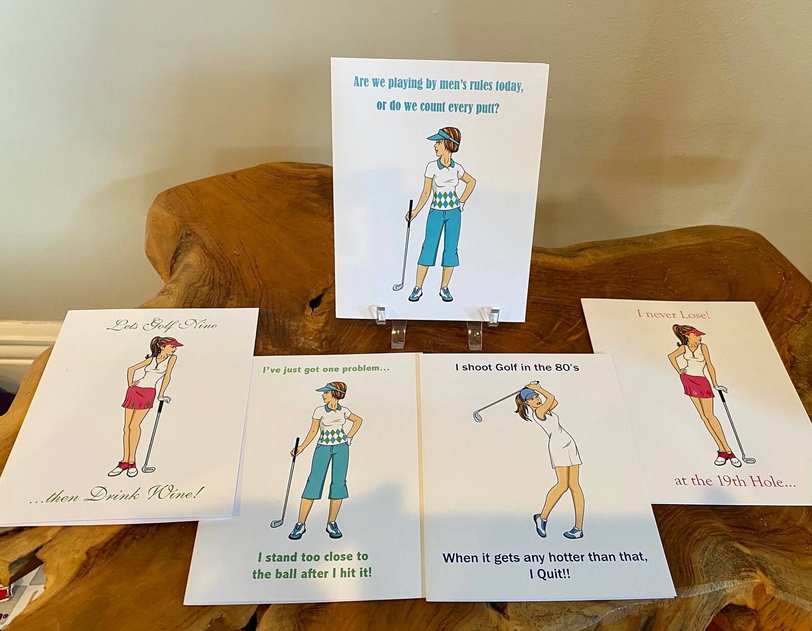 Ladies Golf Cards Golf Thank You Notes Blank Note Card Set - Etsy