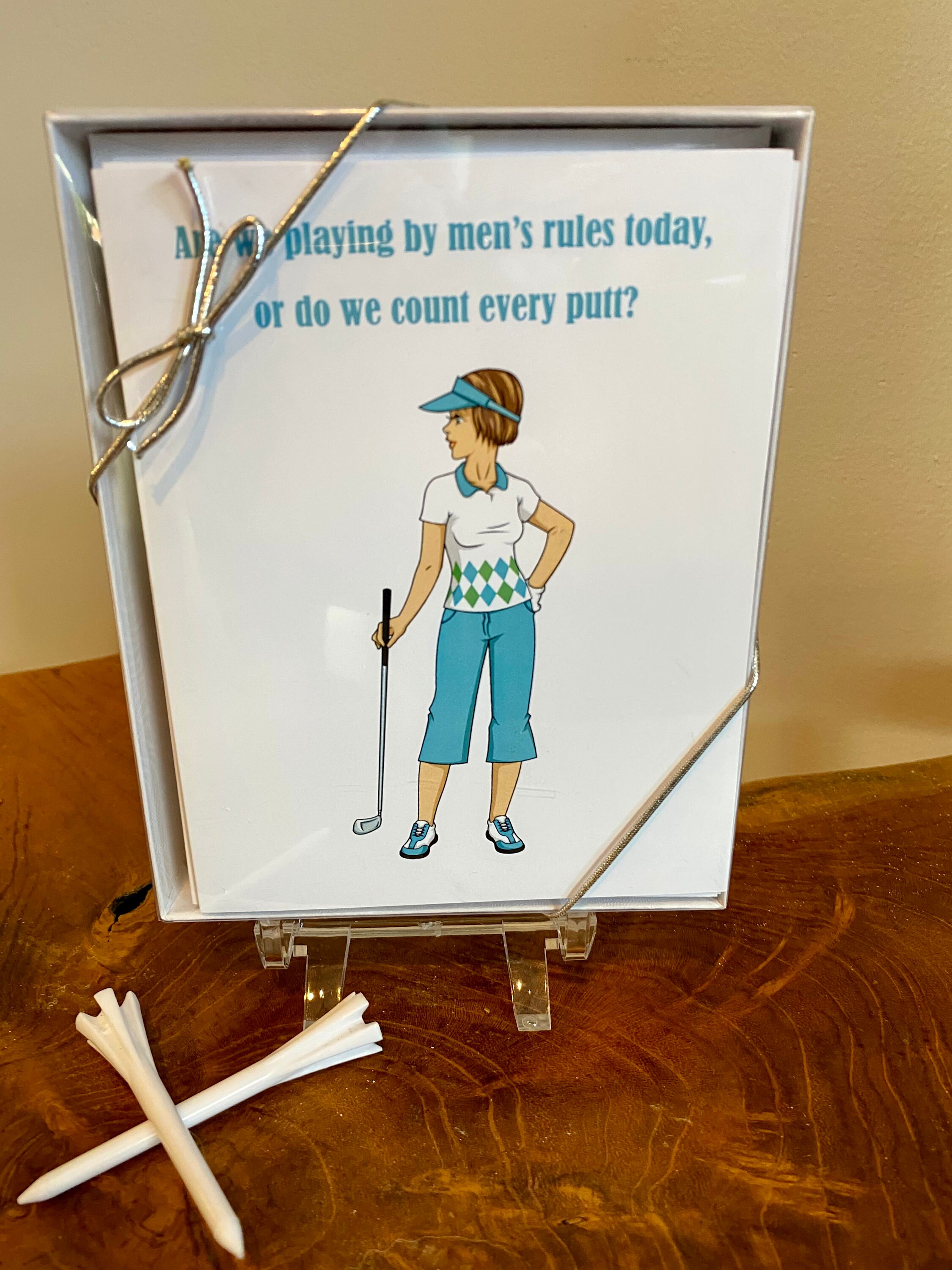 Golf Gifts for Women, Golf Note Cards, Women Blank Note Card Set, Funny ...