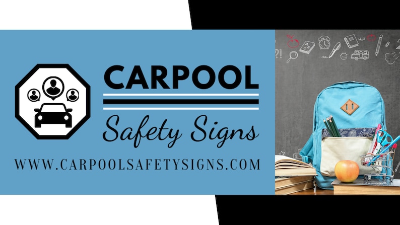Carpool Signs, Car Rider Signs, Rider Signs, School Sign, Car Pool ...