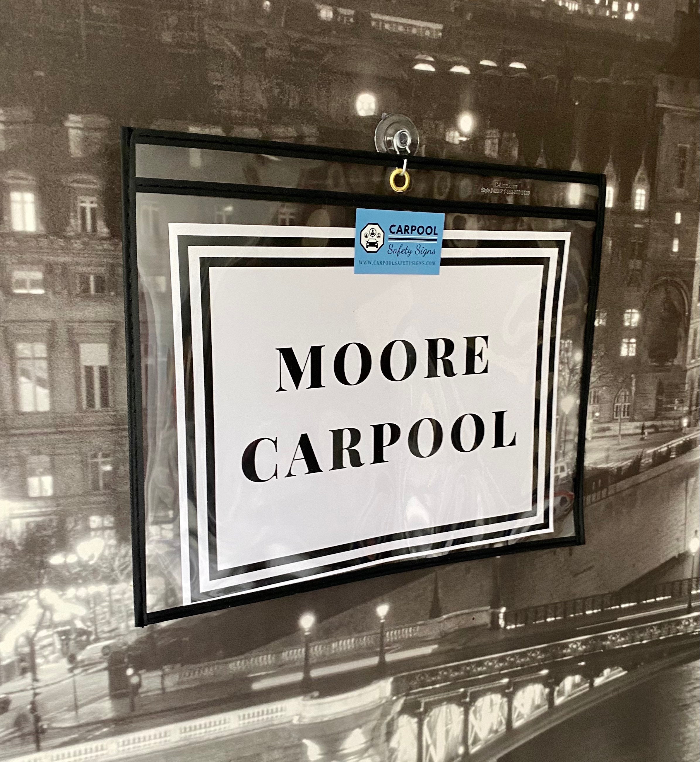 Personalized Car Rider Windshield Sign With Suction Cup Attachment Car ...